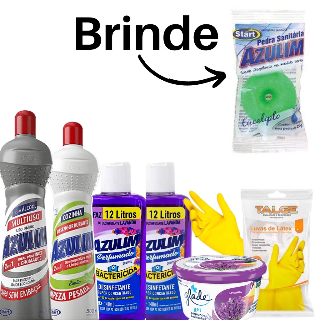 Kit de Produtos de Limpeza Azulim Promoção | Shopee Brasil