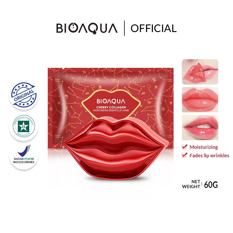 Máscara Labial Bioaqua De Colágeno Cereja Essência Hidratante 60g ...