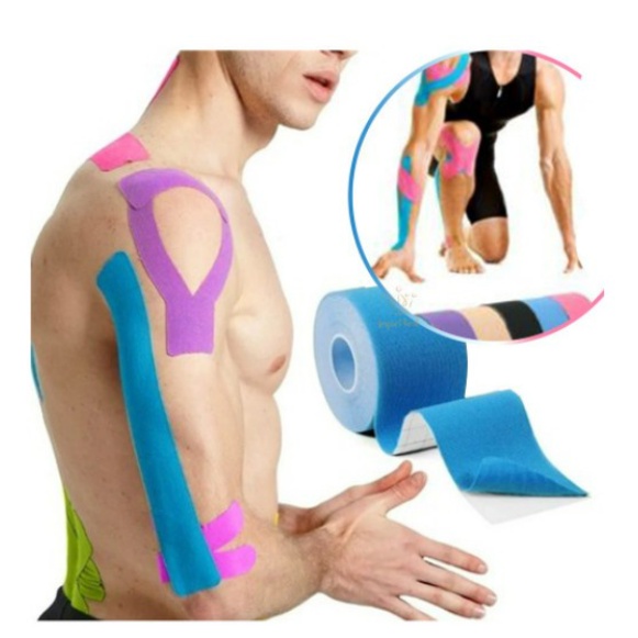 Fita Knesio Tape Bandagem adesiva funcional alivia a dor lesão atleta | Shopee Brasil