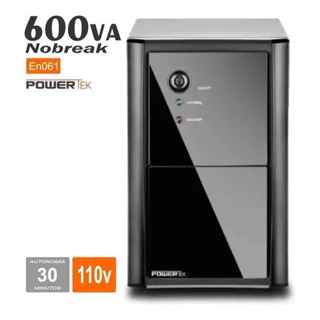 Power Tek Nobreak e Estabilizador de energia 600va 3 saidas | Shopee Brasil