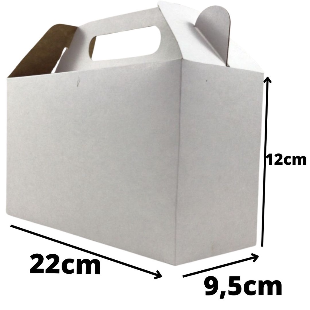 10 CAIXAS MALETA Branca ou Kraft, kit Lanches, Delivery, Food Truck,kit ...