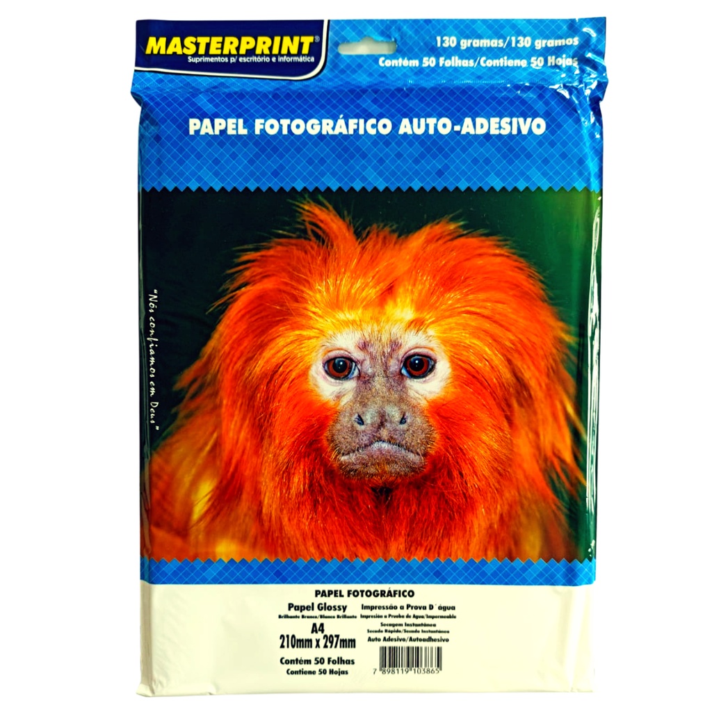 Papel Fotográfico Adesivo 130g Brilhante A4 Glossy - 250 Folhas Premium | Shopee Brasil