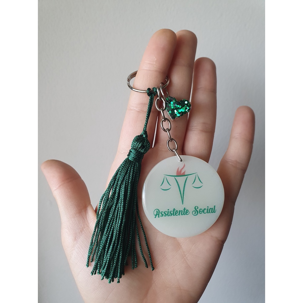 Chaveiro Personalizado com Profissão | Shopee Brasil