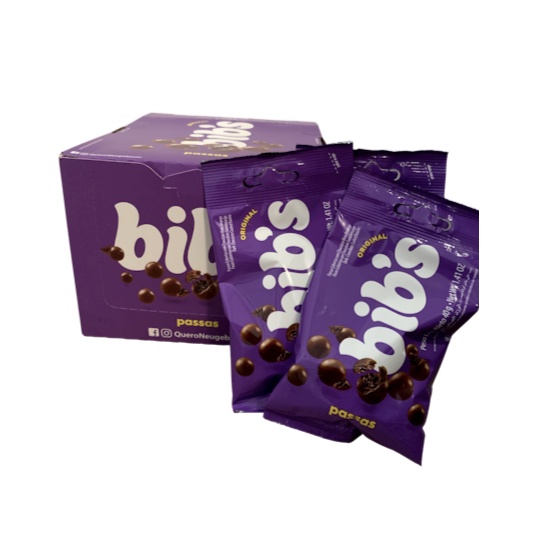 Chocolate Bib`s passas com 18 unidades de 40g - Neugebauer | Shopee Brasil