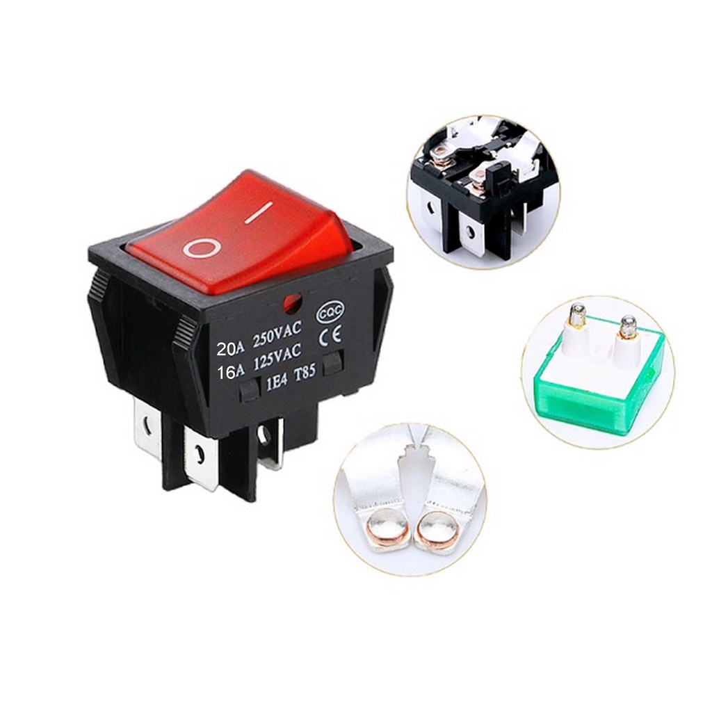 Interruptor Chave Gangorra Com Led Botão Liga e Desliga 4 Pinos ...