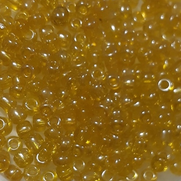 Miçanga de Vidro Amarelo Mel 4mm Amarelo - Com Furo Passante Com ...