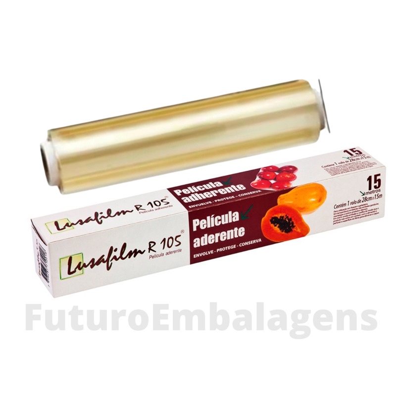 5Un Rolo Bobina Plastico De Filme Pvc 28cm X 15 Metros | Shopee Brasil