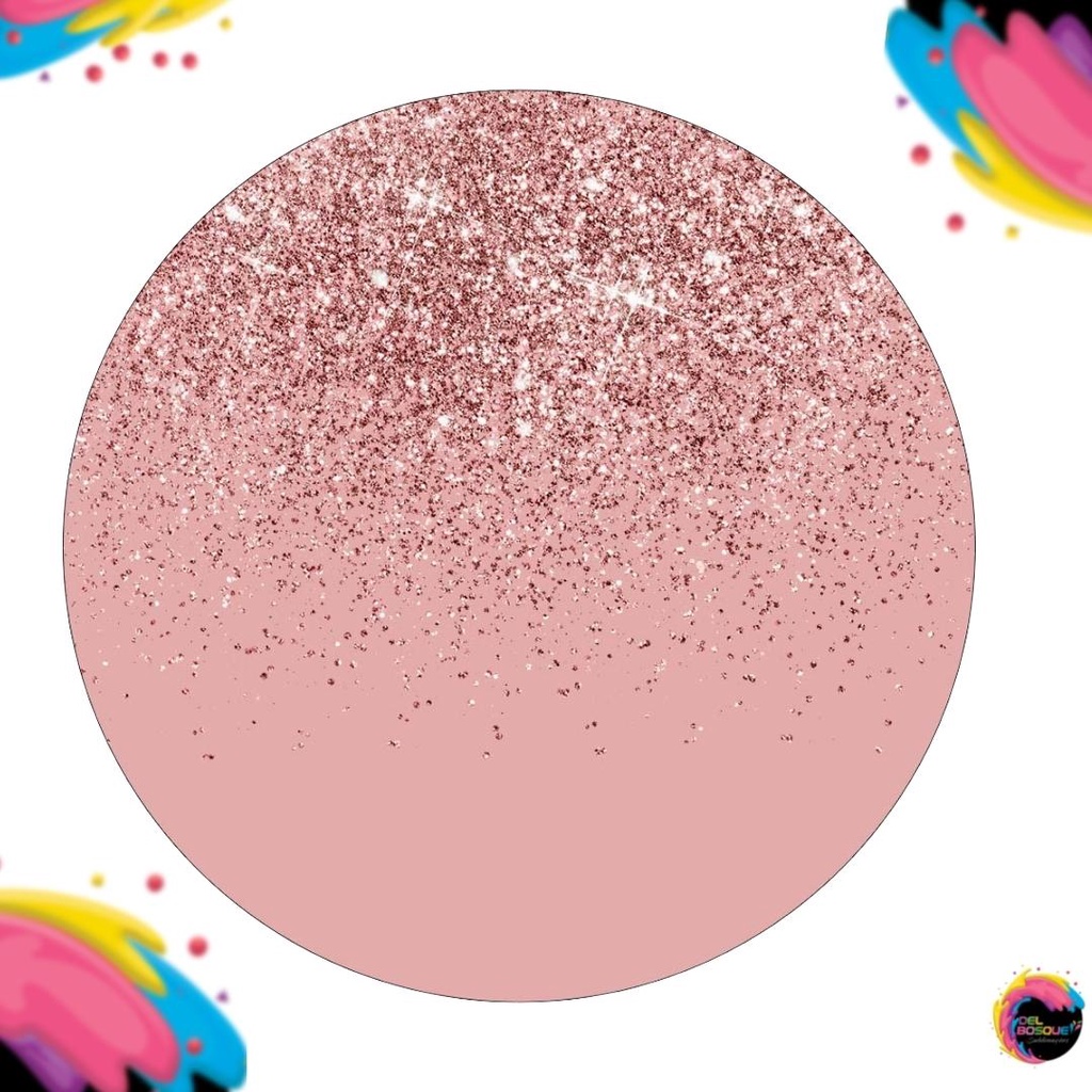 Painel Redondo em Tecido Sublimado Tema Glitter | Shopee Brasil
