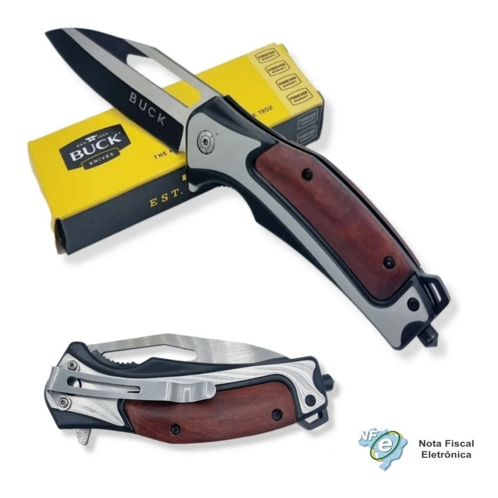 Canivete Defesa Pessoal Buck Da-130 C/ Quebra Vidro ! | Shopee Brasil