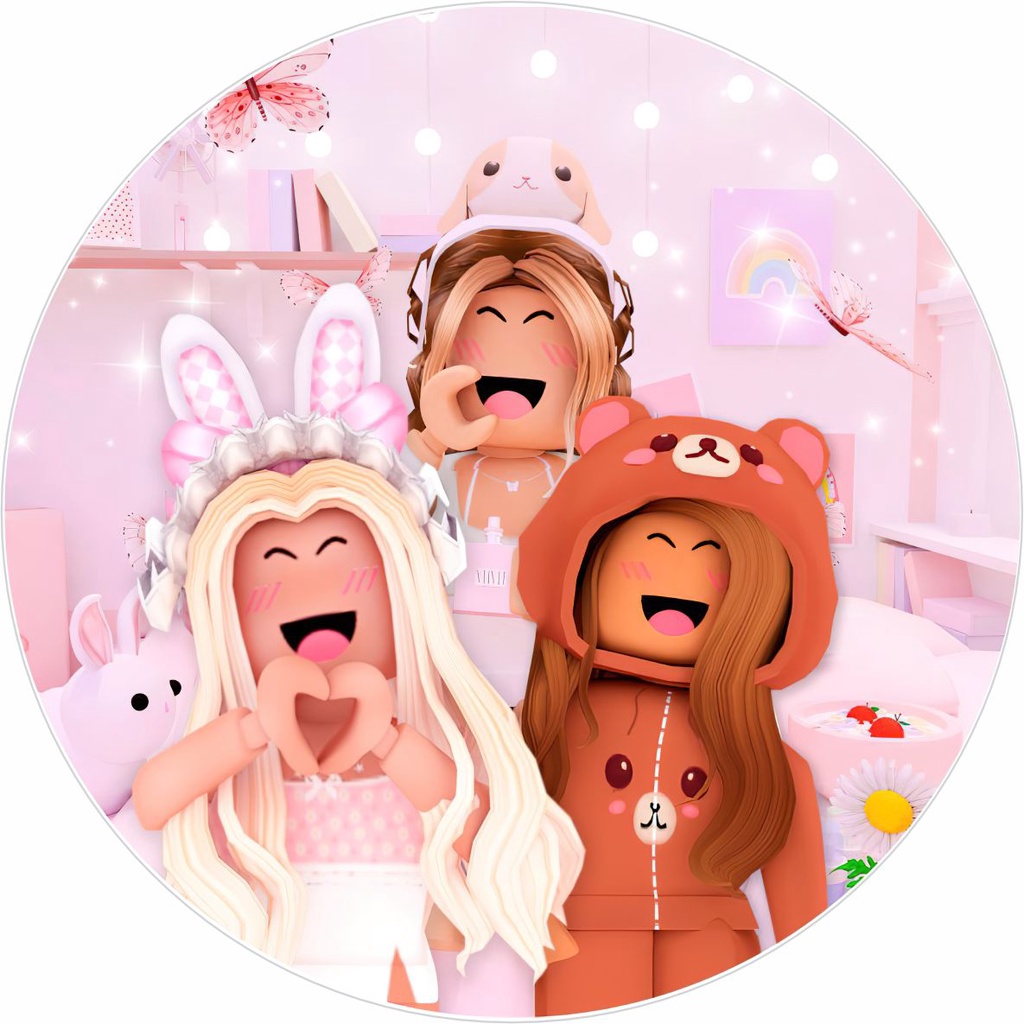 Painel Redondo Tecido Sublimado Roblox Rosa | Shopee Brasil