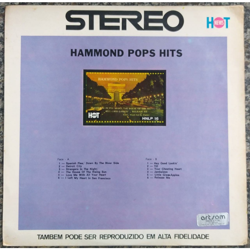 Lp Hammond Pops Hits-hot News-1973 L.wood And Foster | Shopee Brasil