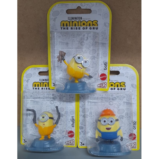 mini figuras Bob + Stuart + Otto - Minions - micro collection - Mattel ...