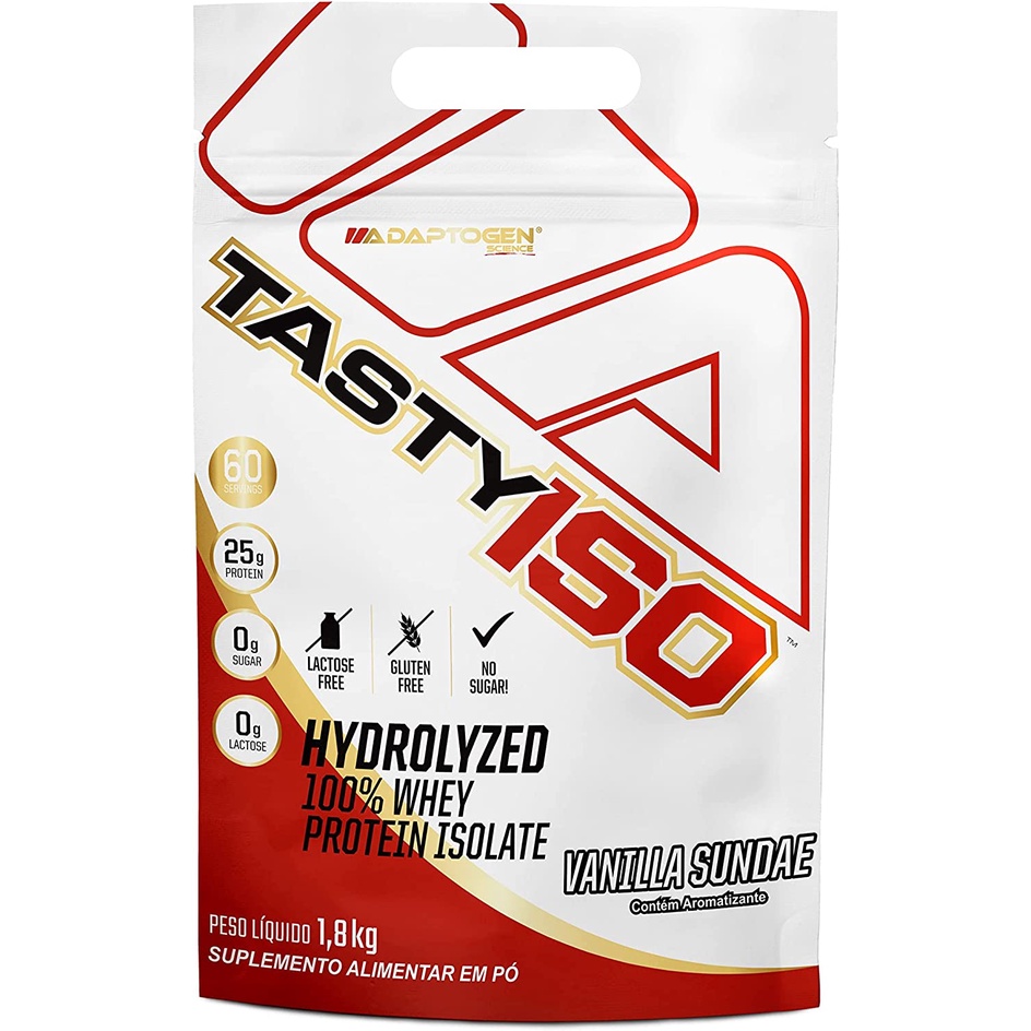Adaptogen Tasty Iso 1,800g Bag Refil Whey Protein Isolado Sem Lactose ...