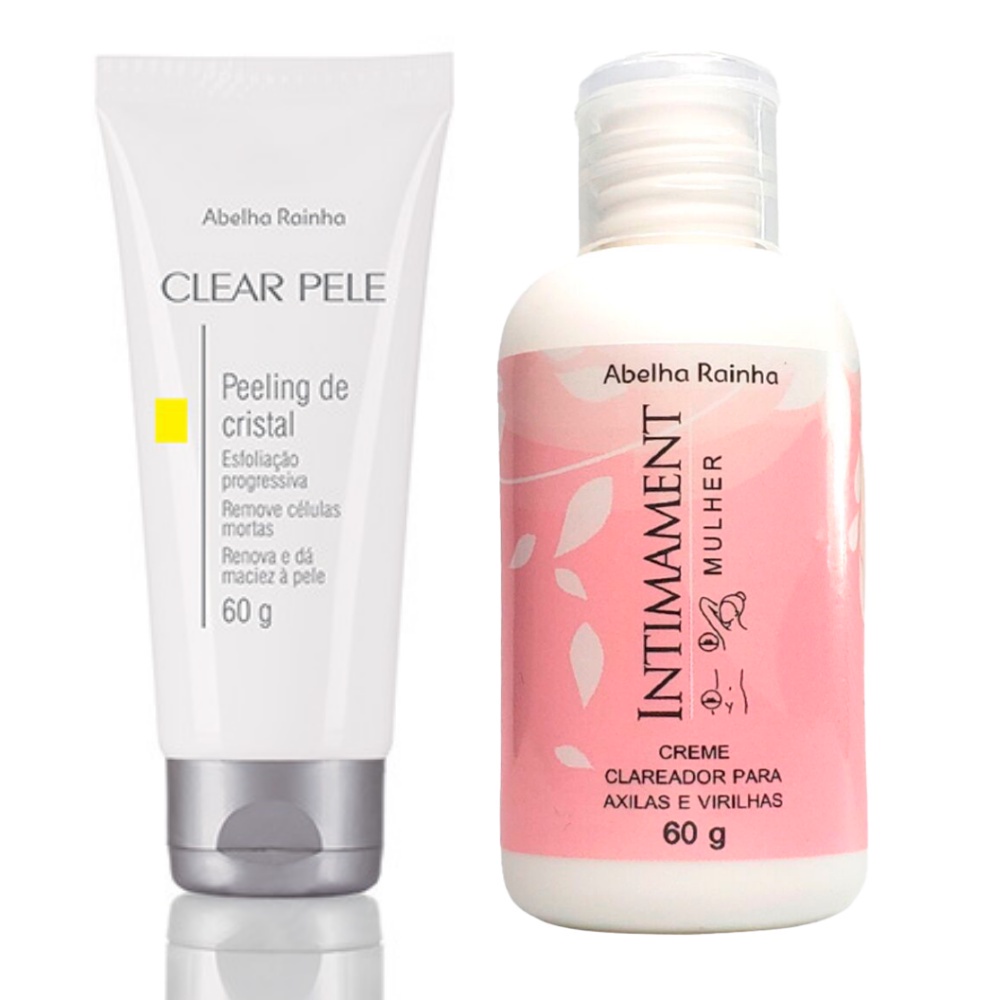 Kit`Peeling de Cristal Esfoliante e Clareador de Virilha e Axila Intimo ...