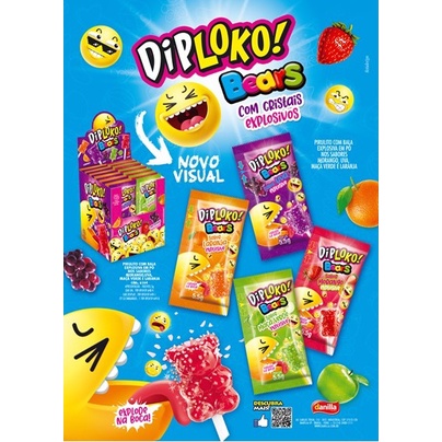 Dip Loko Display Bears com 24 unidade de 5,5g | Shopee Brasil