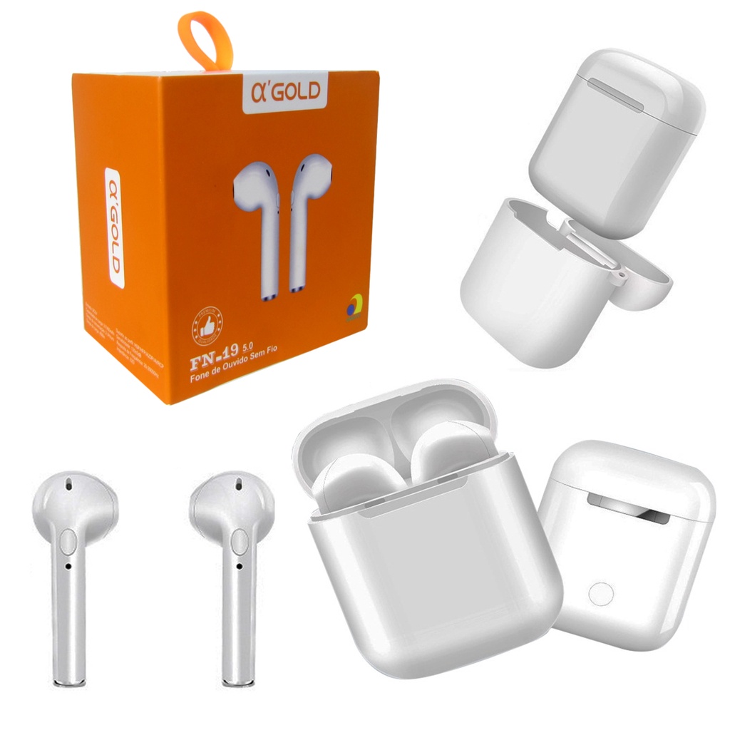 Fone Ouvido Sem Fio Bluetooth Agold 5.0 Tws Anatel Original | Shopee Brasil