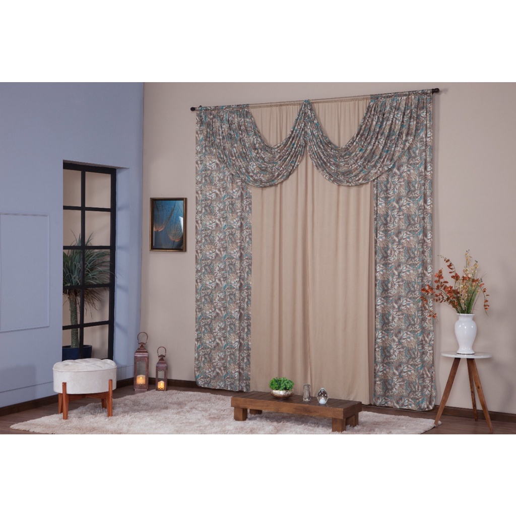 Cortina Paris Mista 3,00 x 2,80 para Sala ou Quarto! | Shopee Brasil