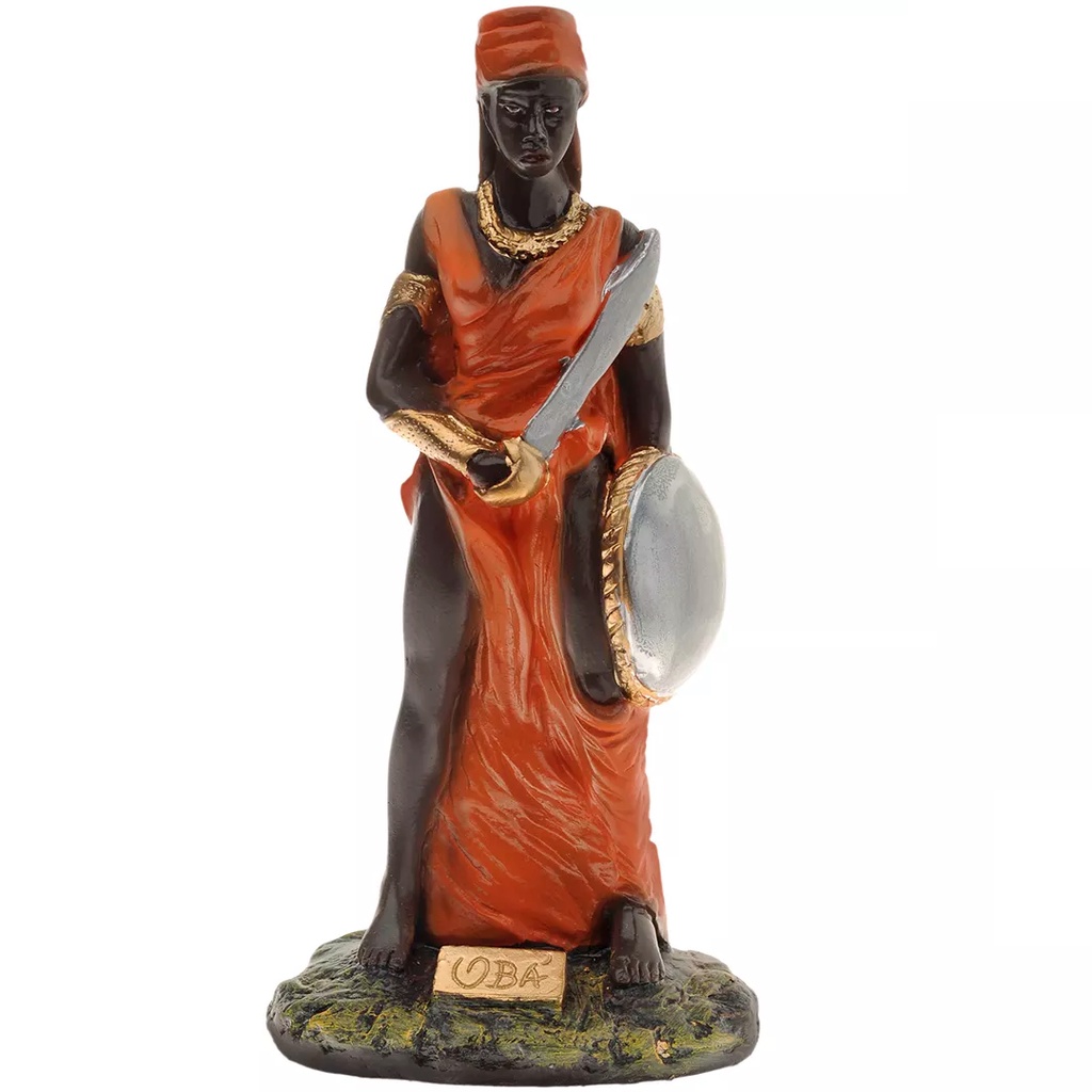 Imagem Obá Orixás 23 cm Gesso Escultura Umbanda Candomblé | Shopee Brasil