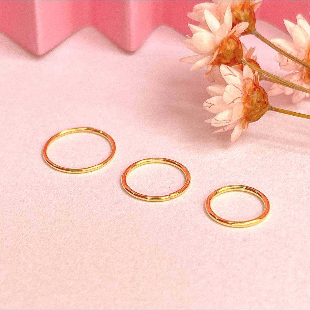 Piercing nariz argola prata 925 6mm/8 mm/ 9mm prata legitima Banhada a Ouro 24K | Shopee Brasil