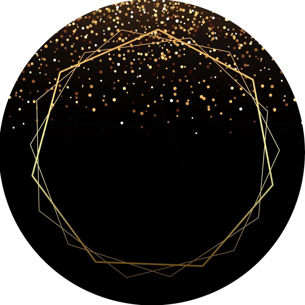 Painel Redondo Tema Glitter Dourado em Tecido Sublimado C/elástico | Shopee Brasil