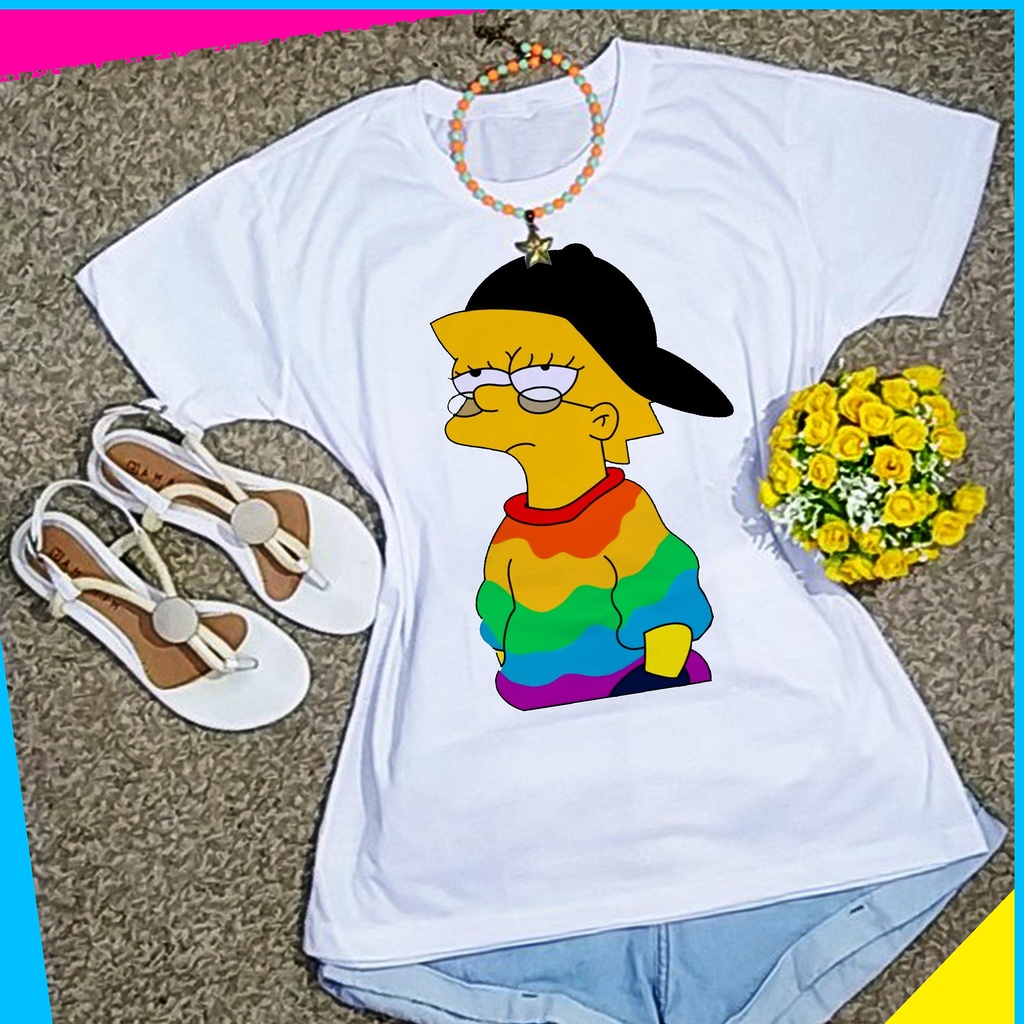 Camiseta Lisa The Simpsons Swag Rap Tumblr Blusinha Feminina Roupa Moda ...