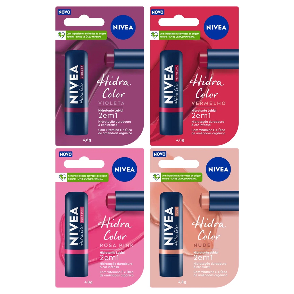 Hidratante Labial 2 em 1 Nivea Hidra Color - Faz a Boa!