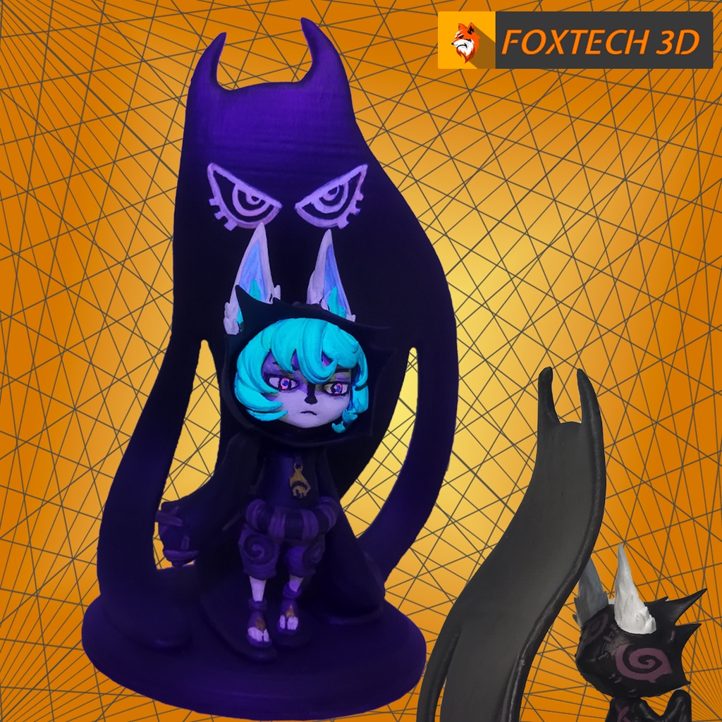 Action Figure Vex do League Of Legends/ Brilha com Luz Negra ...