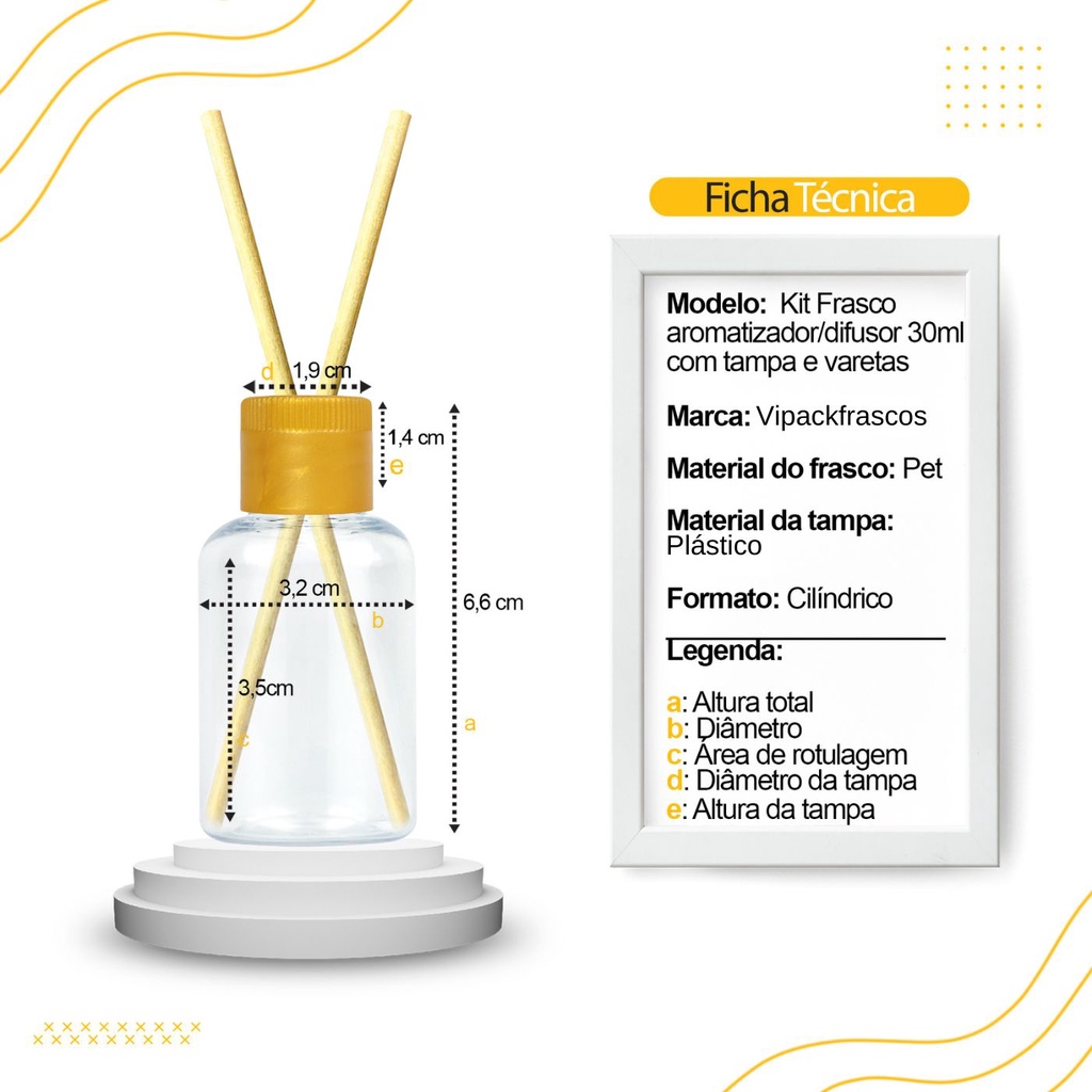 100 Kit Mini Frascos Frasquinhos de Plástico 30ml com Varetas e Tampas ...