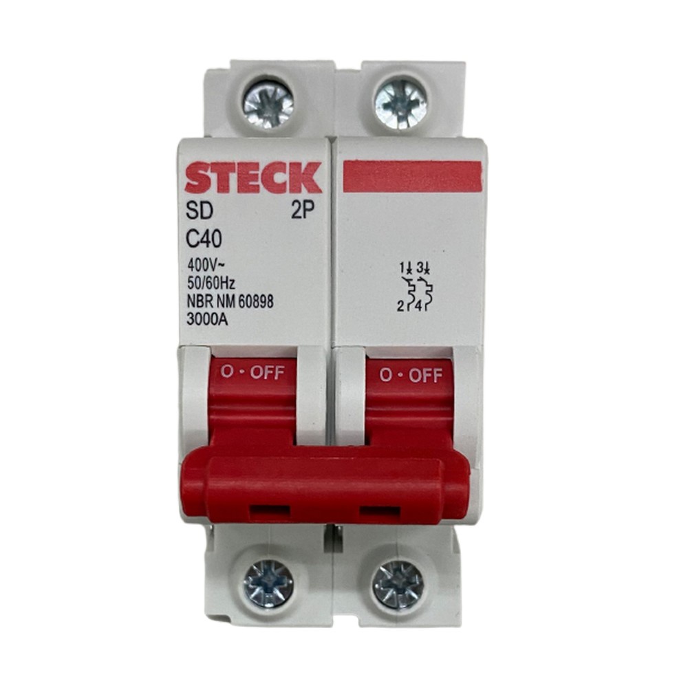 Disjuntor Duplo Bipolar Bifásico Steck 10a, 16a, 20a, 25a, 32a, 40a, 50a ou 63a Curva C | Shopee ...
