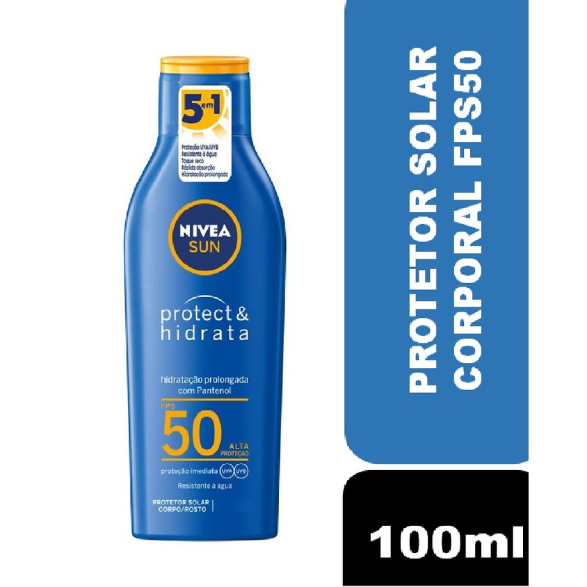 Protetor Solar Nivea Sun Protect & Hidrata FPS50 Nivea 100ml | Shopee ...
