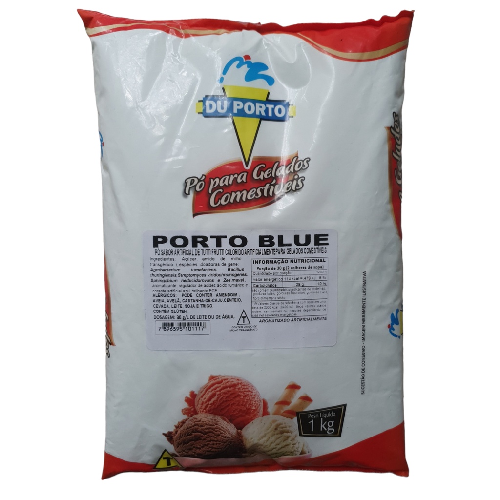 Saborizante em Pó PORTO BLUE ICE P/ Sorvetes Picolés, Gelados e ...