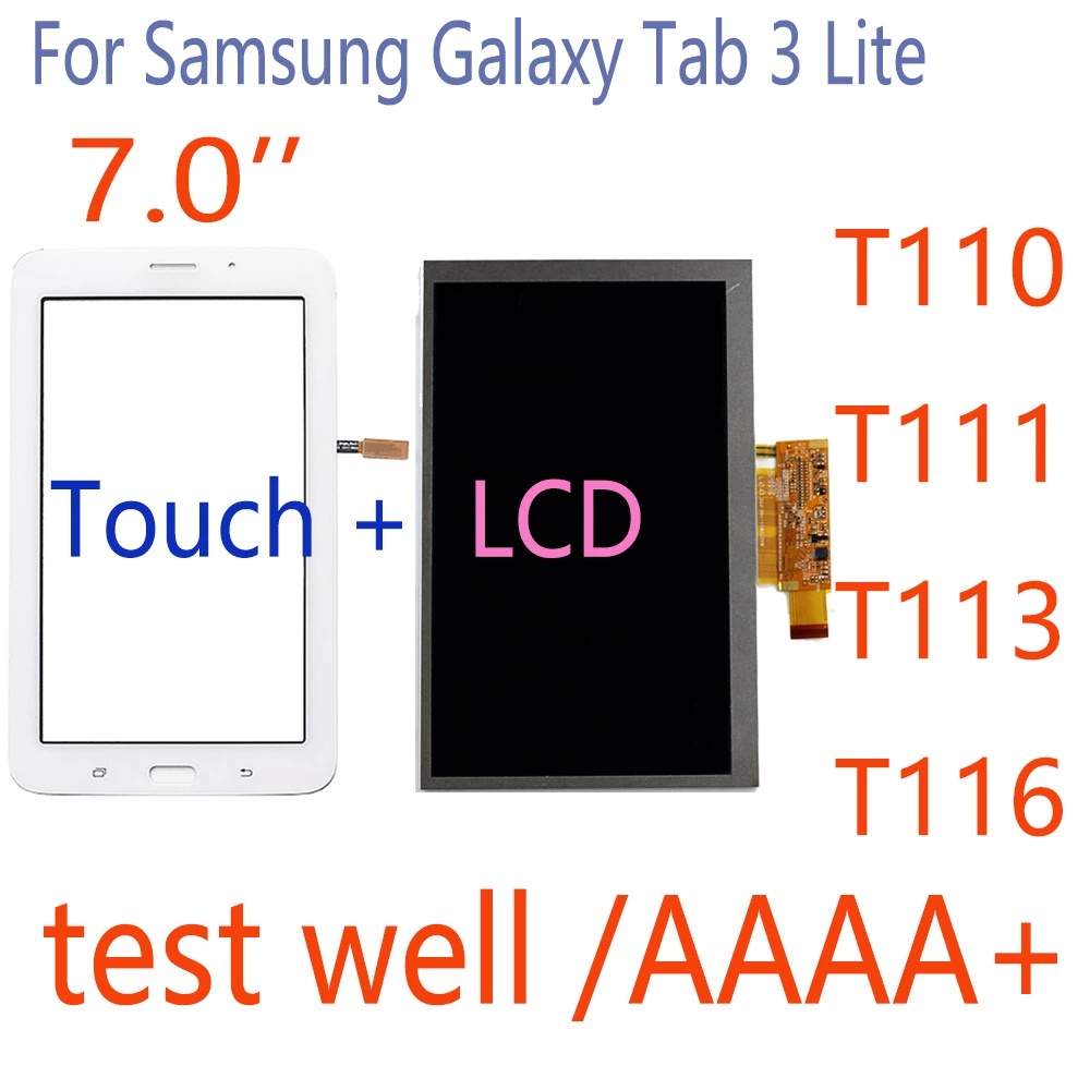 7'LCD Para Samsung Galaxy Tab 3 Lite SM-T110 T111 T113 T116 T113NU Tela Touch Digitalizador ...