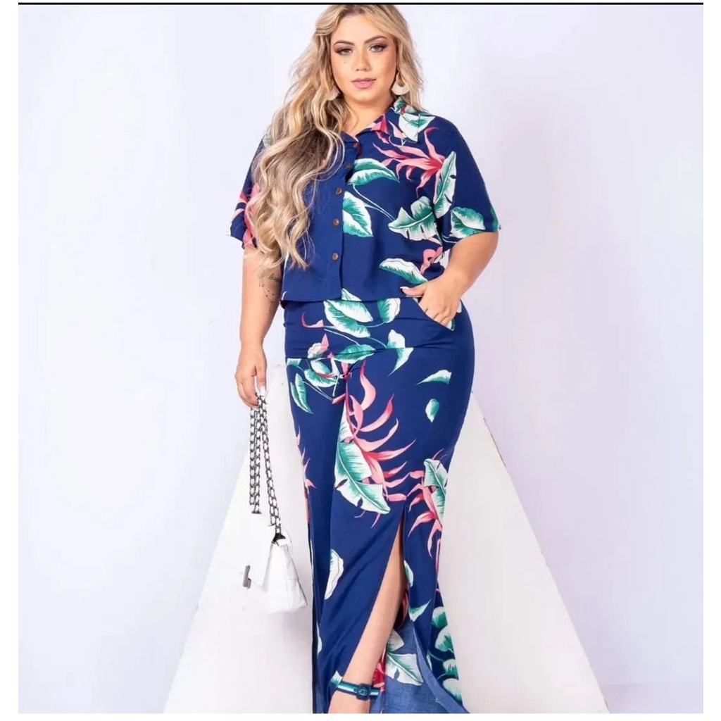 Conjunto plus size | Shopee Brasil