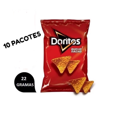 CAIXA 10 MINI SALGADINHOS ELMA CHIPS DORITOS 22G | Shopee Brasil