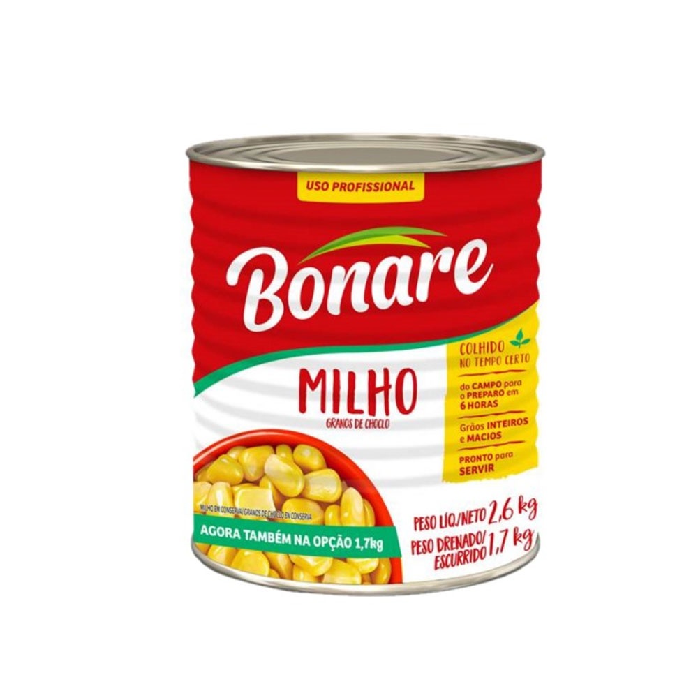 MILHO VERDE Conserva Profissional Bonare Lata 1,7kg | Shopee Brasil