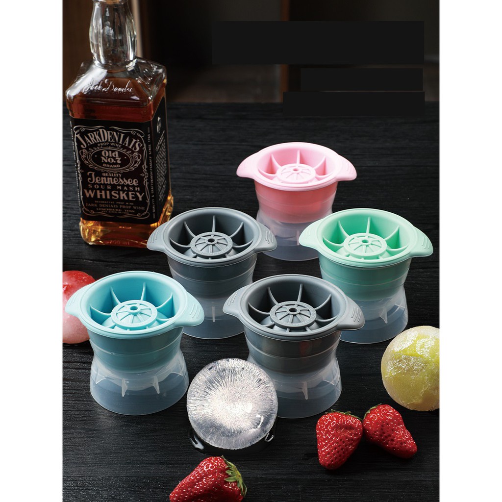 Forma De Gelo Esfera Bola Silicone Grande Redonda Bar Whisky Ice Ball ...
