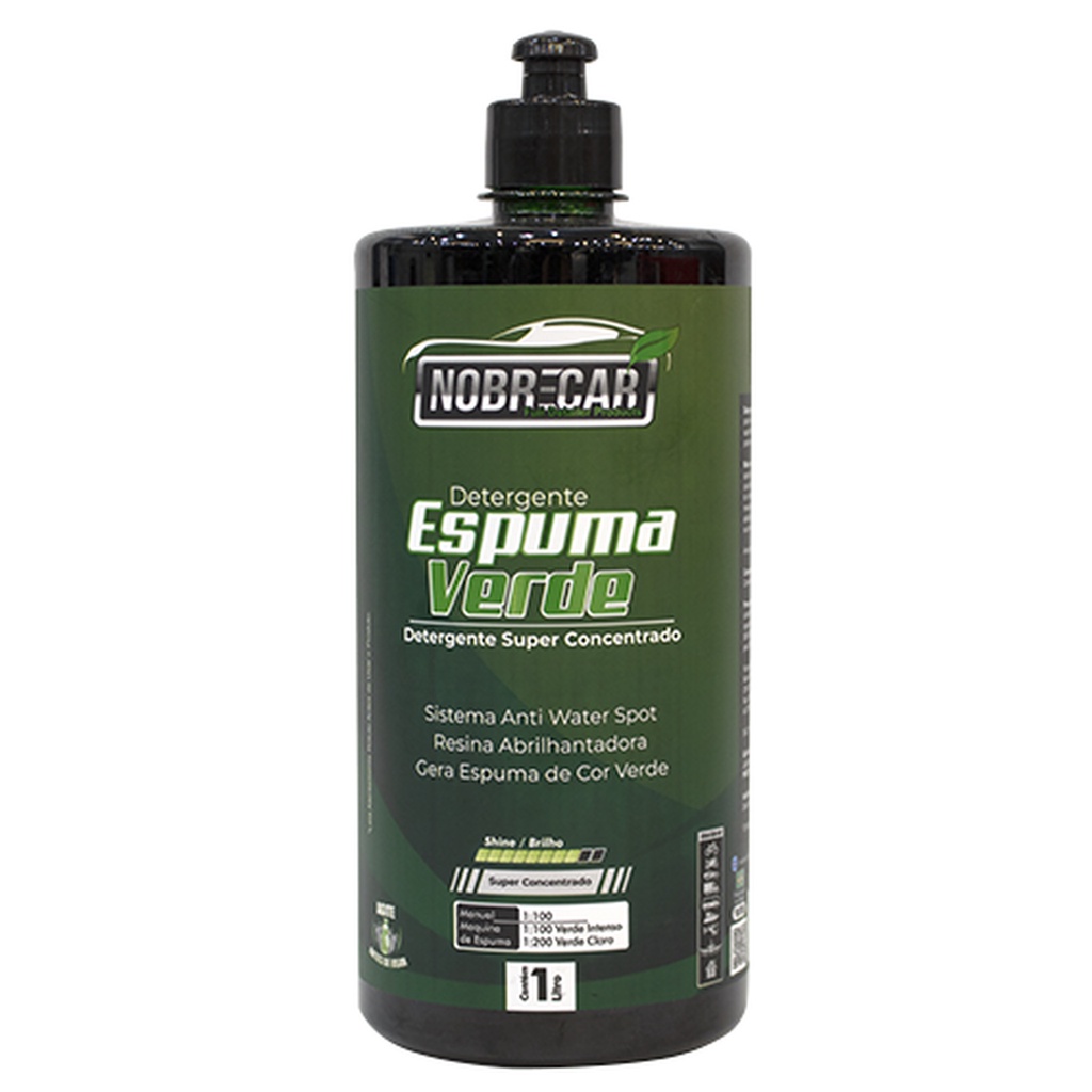 Espuma Verde 1L Nobre Car - Shampoo Automotivo | Shopee Brasil