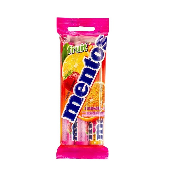 Bala Drops Mentos Fruit com 3 unidades | Shopee Brasil