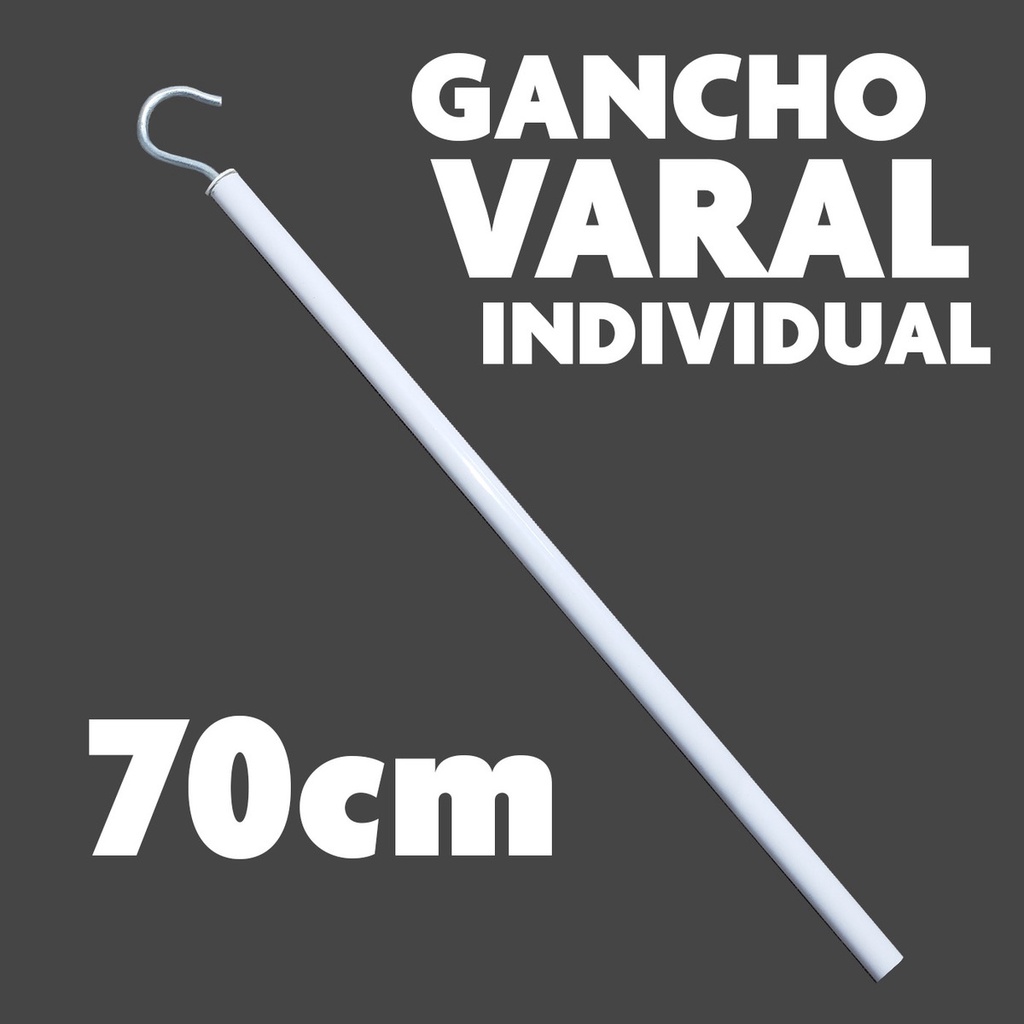 Haste Gancho Varal De Teto Parede Individual Aluminio 70 Cm | Shopee Brasil