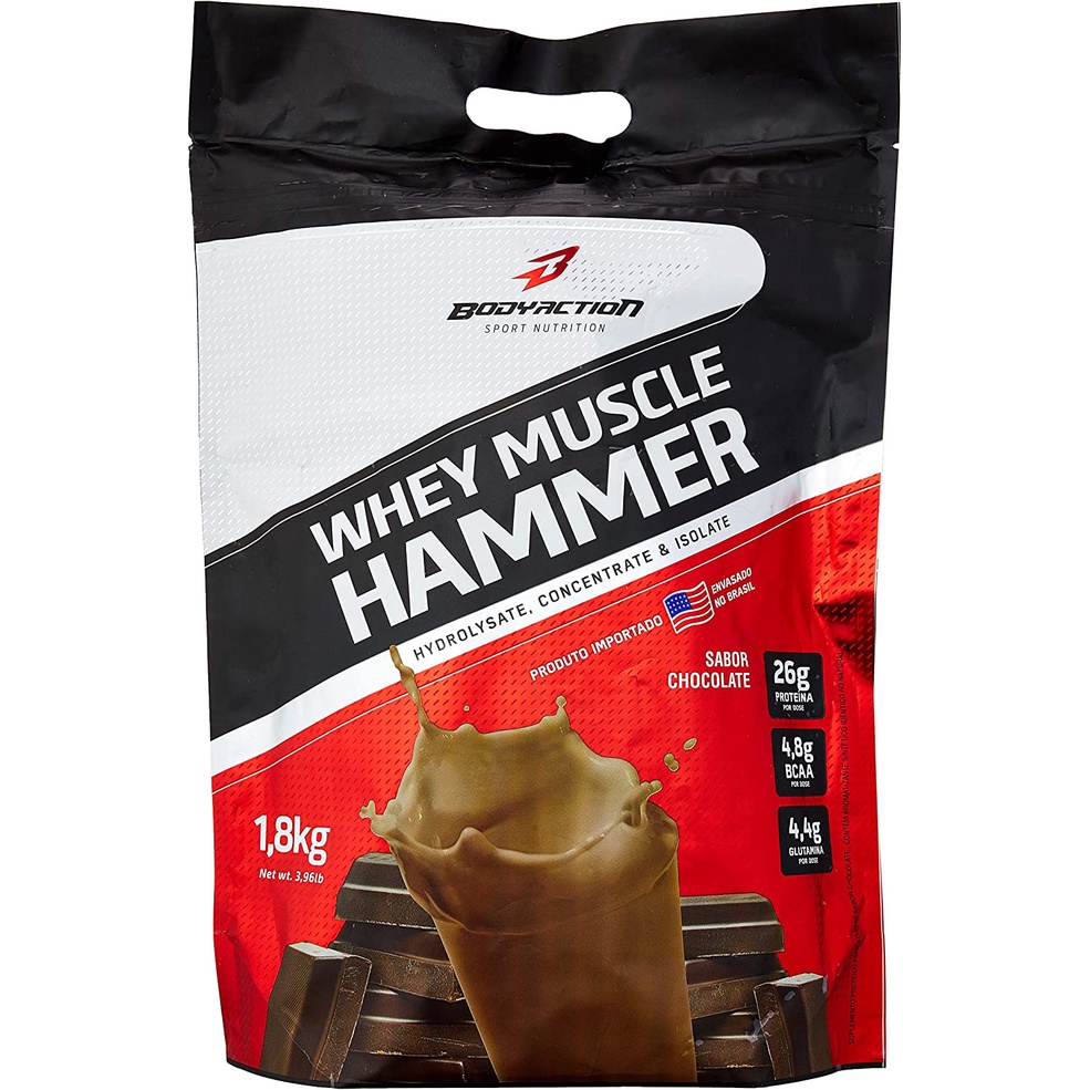 Whey Muscle Hammer 1800 G - Body Action (chocolate) | Shopee Brasil