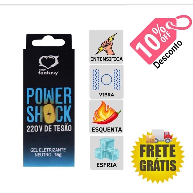 Vibrador Liquido Power Shock Gel Eletrizante Neutro 220v Unissex Sexy ...