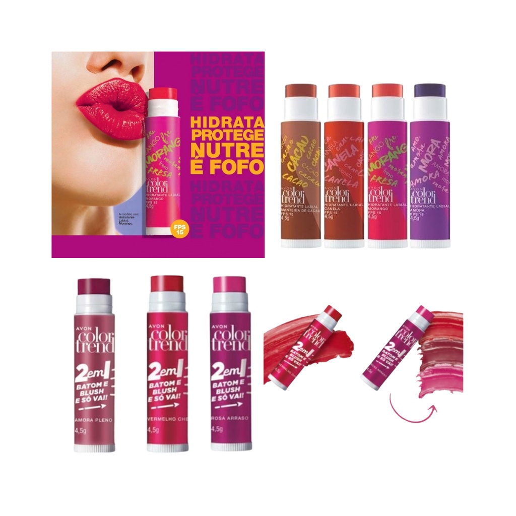 hidratante labial color trend FPS 15 4,5G | Shopee Brasil