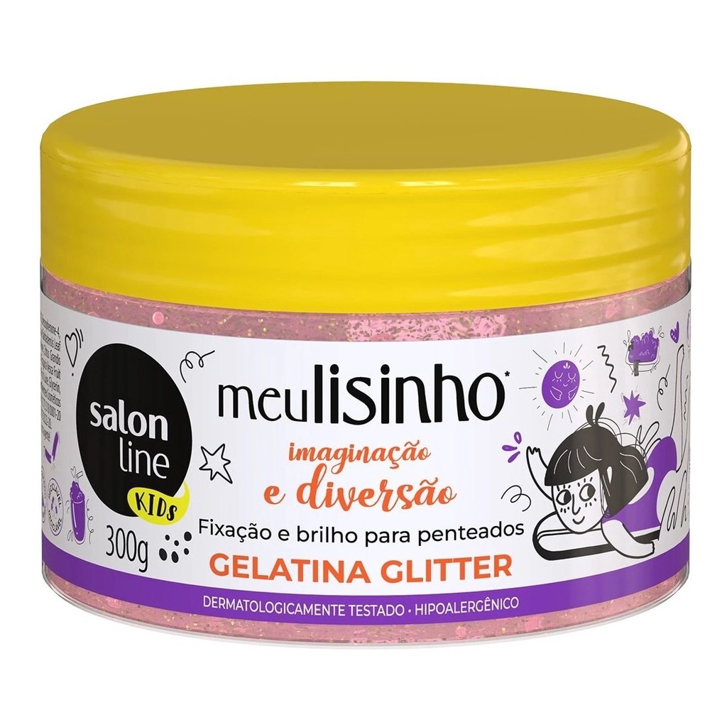 Gelatina Capilar Kids Meu Lisinho Glitter Salon Line 300g | Shopee Brasil
