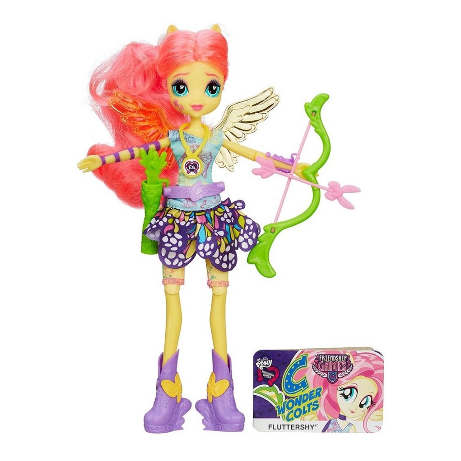 Boneca My Little Pony Equestria Girls Wondercolt Luxo Fluttershy - Hasbro | Shopee Brasil