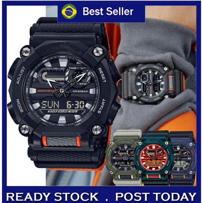 [Relógio + Pulseira] relógio masculino g shock, relógio digital esportivo 200m, à prova d'água ...