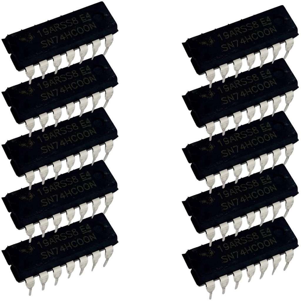SN74HC00 CI 74HC00 Porta Lógica Quádrupla 2-Entradas NAND para Arduino ...