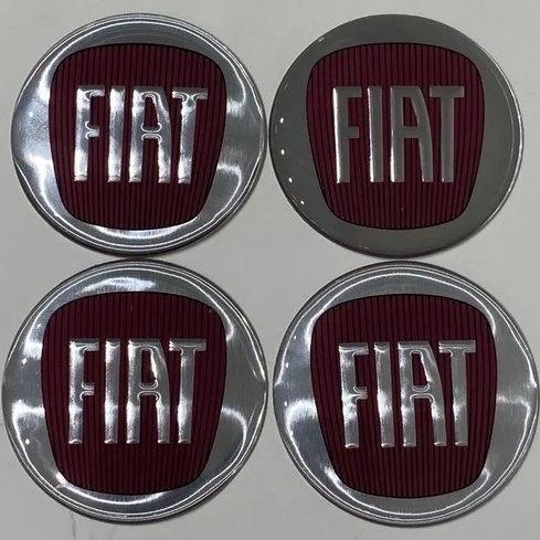 Jogo 4 Emblemas Logo Adesivo Roda Fiat 55mm | Shopee Brasil