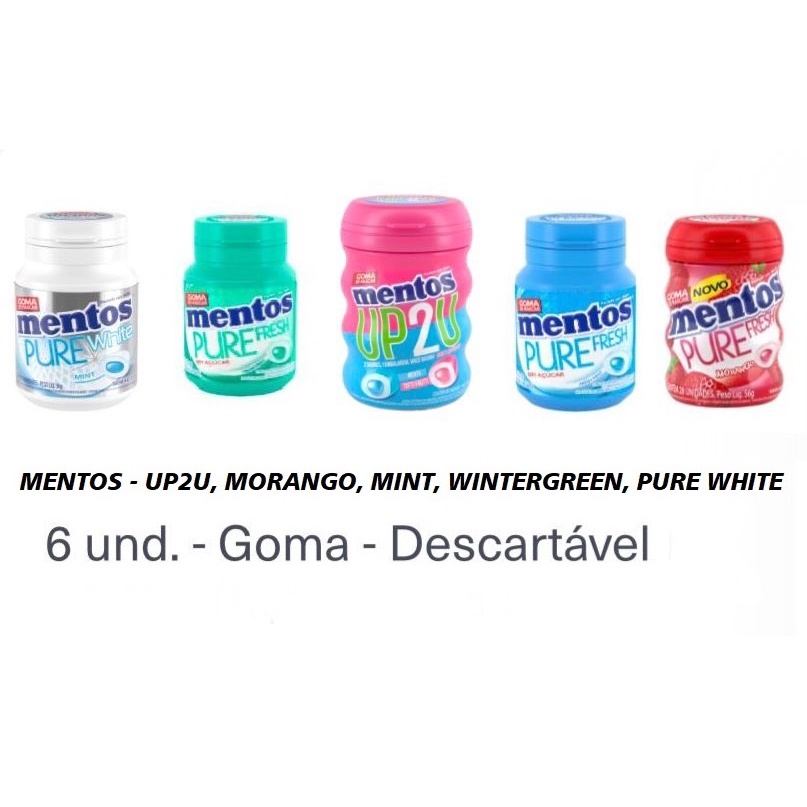 Chiclete Mentos Pure Garrafa 56g | Shopee Brasil