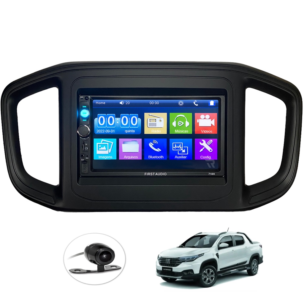 Kit Central Multimidia DVD 2 Din Mp5 Fiat Nova Strada Fiorino Peugeot Partner | Shopee Brasil