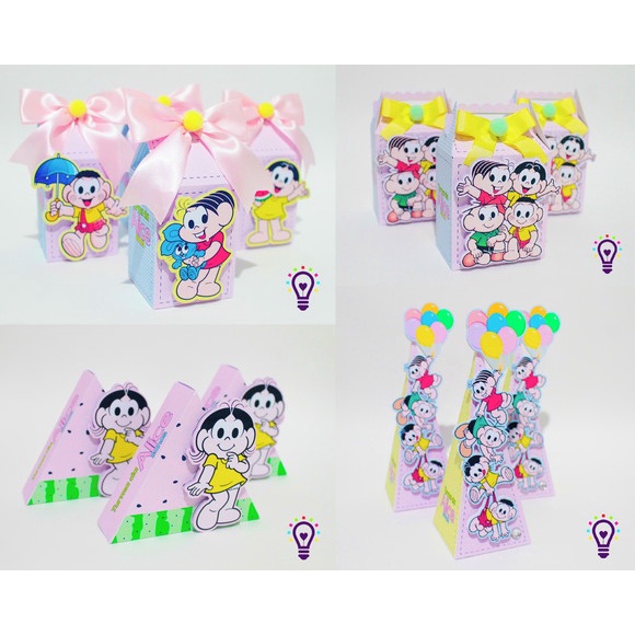 kit festa 15 itens Turma da monica candy colors | Shopee Brasil